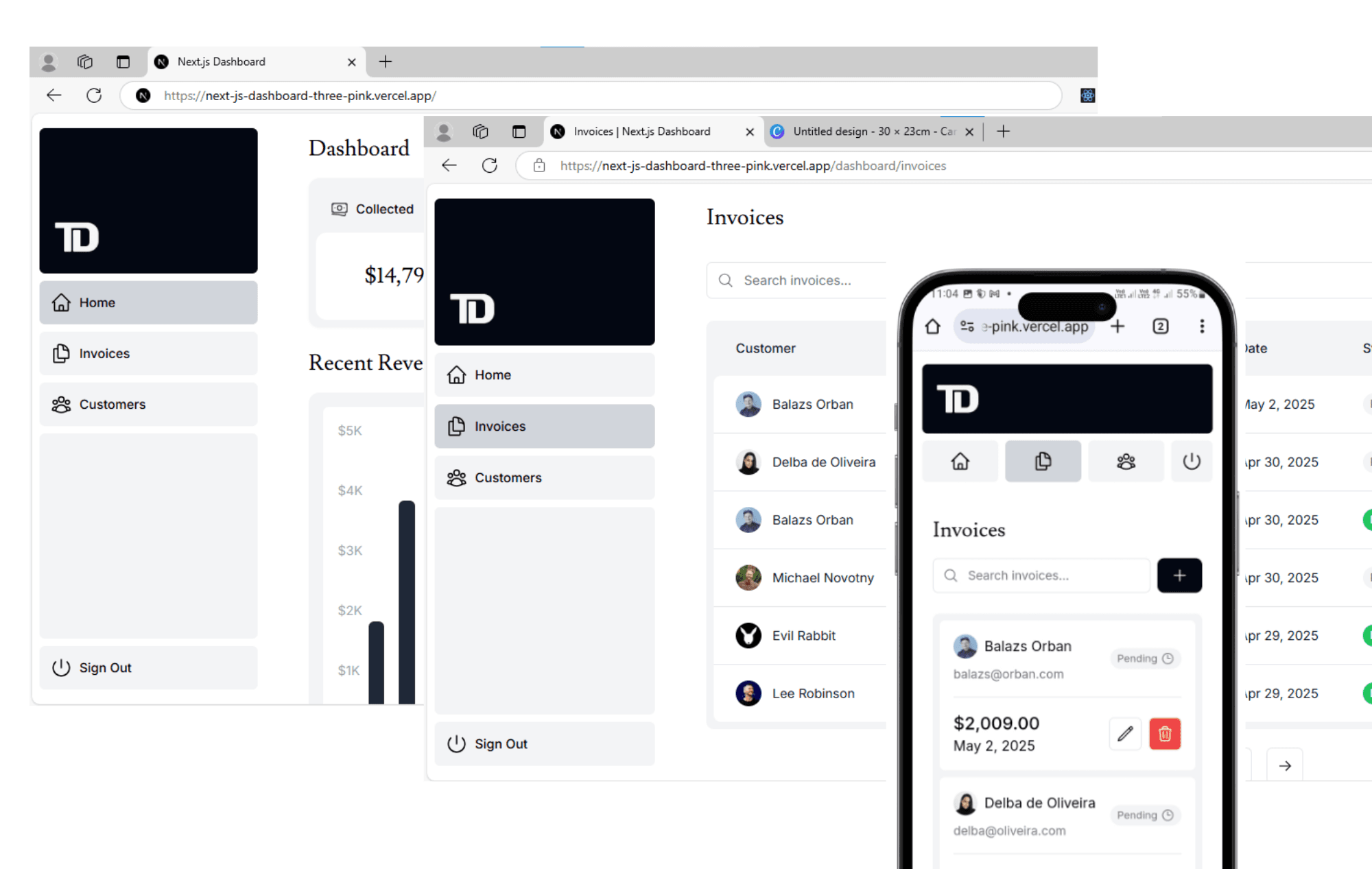 Invoice Management Dashboard